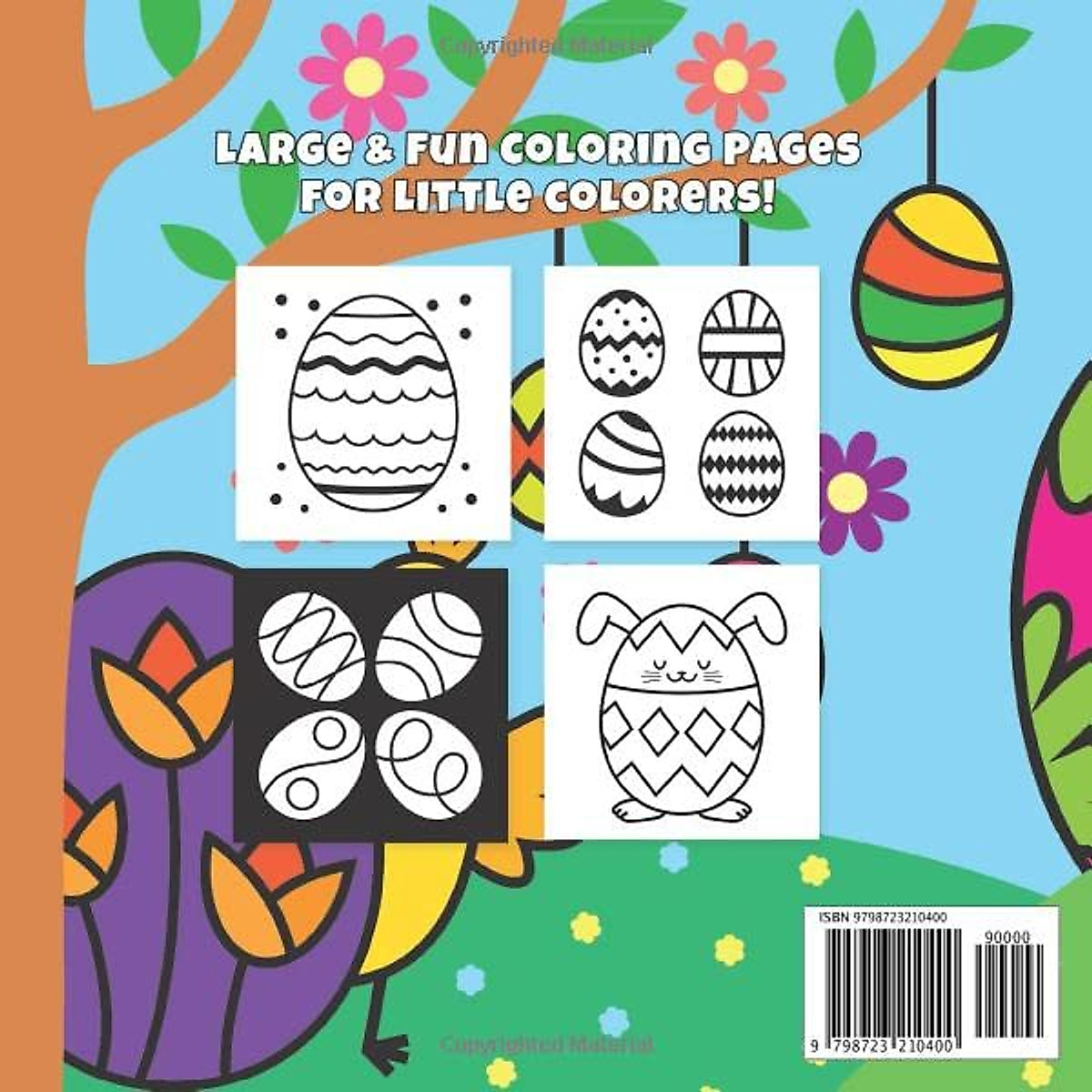 Easter Egg Coloring Book for Kids Ages 1-4: Big Easter Egg Designs for Toddlers & Preschool