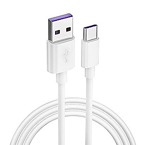 ZUKUN USB Cable, 1-Pack, 6 ft, Type C Charger Premium TPE USB C Cable, USB A to Type C Fast Charge 3A, USB 3.0, USB Charging Cable 6ft, White