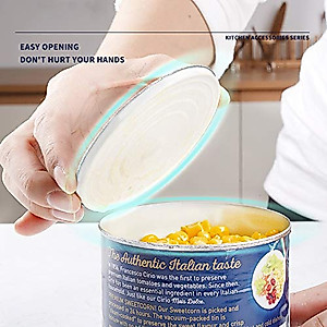 Phmnkl Safe Cut Manual Can Opener, Smooth Edge Can Opener - Can Opener Handheld With Soft Grips, Ergonomic Smooth Edge, Food Grade Stainless Steel Cutting Can Opener for Kitchen & Restaurant