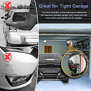 moveland 16 Inch Convex Security Mirror - Adjustable Acrylic Safety Mirror - Wide View Garage Mirror for Parking Assist Business, Traffic, Warehouse, Blind Spot, Office(Support Indoor and Outdoor)