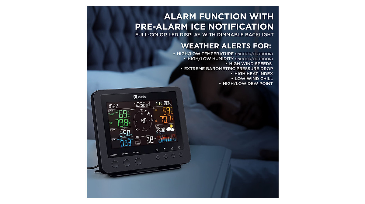 Logia 7-in-1 Weather Station - Accurate Home Monitoring