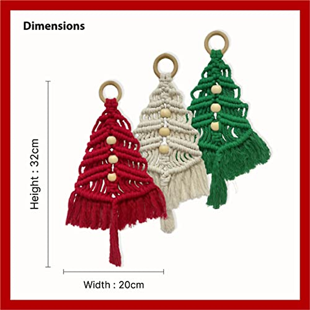 3 in 1 Macrame kit Adult Beginner: 3 DIY Christmas Macrame Tree, Crafts for Adults, Macrame Cord 3mm, Boho Christmas Decor, Macrame Kits for Adults with Written Instructions and Video Tutorials