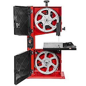XtremepowerUS 9" inch Pro Benchtop Band Saw Stationary Adjustable Angle Woodworking 2,340FPM Bandsaw w/Dust Port, Red