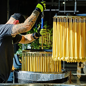 Bluecorn Beeswax 100% Pure Beeswax Taper Candles | Natural Beeswax Candles, Yellow Unscented Tapered Candles | Soy, Paraffin, & Fragrance Free | 10 Inch Candles, Bulk 8-Pack | Handmade in Colorado