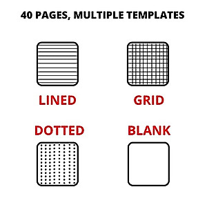 Nara Smart ReUsable Notebook | Tree-free Notebook with 1 Pilot Frixion pen and 1 Microfiber cloth included (A5, Coral Pink)