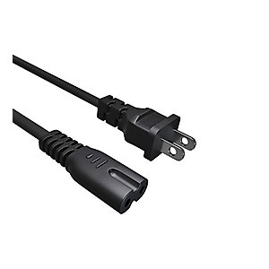 AC Power Cord Cable Compatible for Canon PIXMA MX492 MX922 MX490 MP495 MP560 MX870 MG2420 MG2520 MG2920 MG3620 TS9120 TS3122 TS6120 TR Series, Replacement 2 Prong Cable Long 6Ft [UL Listed]