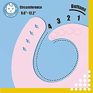 myHomeBody Waterproof Baby Bibs, Baby Bib Catcher, Baby Bib with Food Catcher, Baby Bibs Reusable, Cute Baby Bibs Silicone, Pink Elephant, 1pc