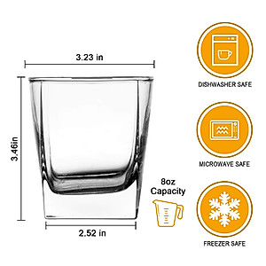 QAPPDA Heavy Base Whiskey Glasses 8 ounce Set, Rock Glasses Whiskey Shot Glasses For liqueur,Double Side Cordial Glasses,Vodka Glass Cups,Cocktail Glass Tequila Cups Small Glass Cups set of 12…