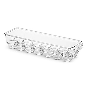 Set Of 8 Refrigerator Pantry Organizer Bins - Clear Food Storage Baskets for Kitchen, Countertops, Cabinets, Fridge, Freezer, Bedrooms, Bathrooms - Stackable Plastic Household Storage Containers