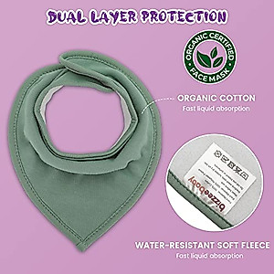 Baby Bandana Drool Bibs -8 Pack Baby Drool Bibs 100% Cotton for Unisex Boys Girls,8 Colors Baby Bibs Set Super Absorbent Organic Cotton Bibs for Teething and Drooling