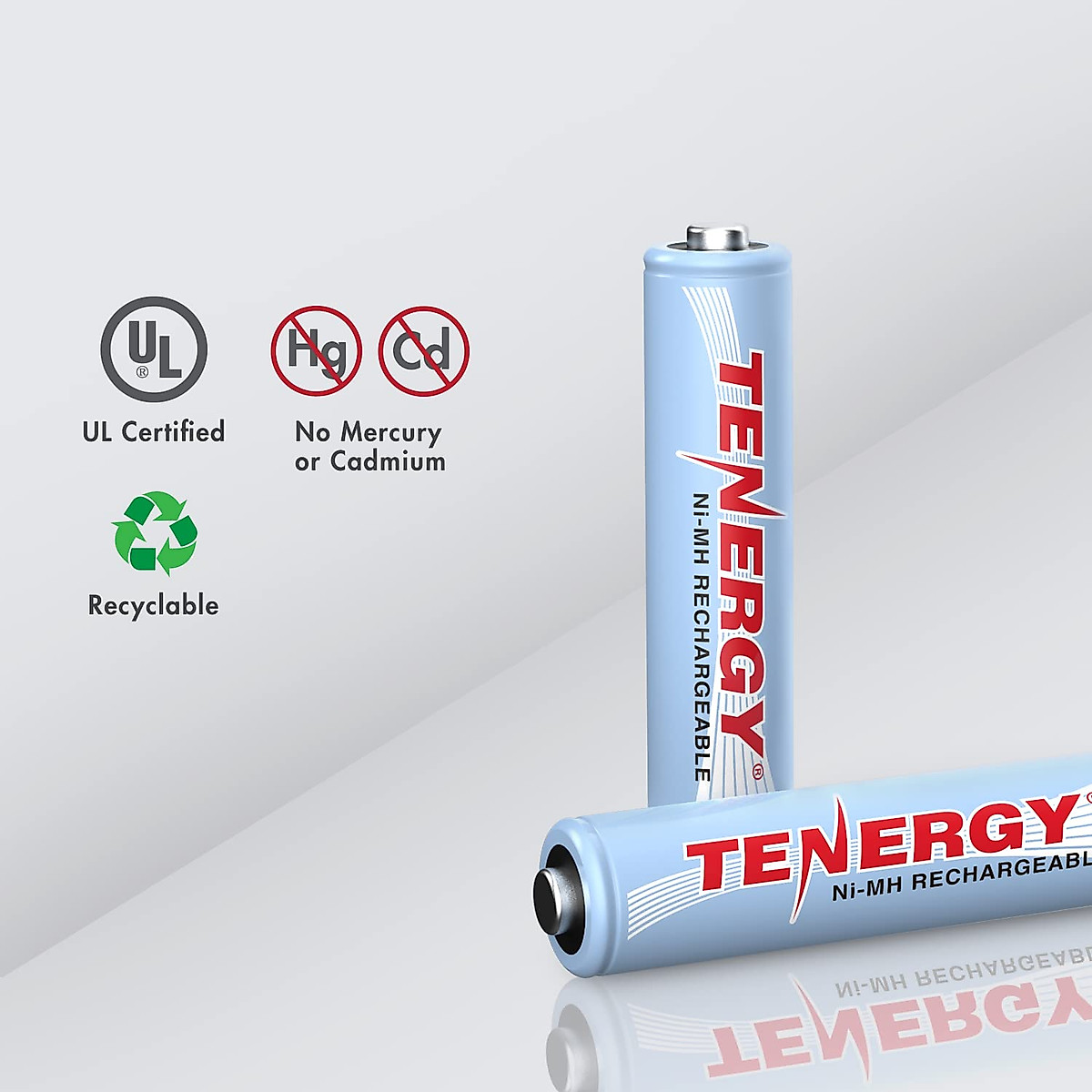 Tenergy TN145 8 Bay Charger and 4 Pack Rechargeable AA Batteries and 4 Pack Rechargeable AAA Batteries, Independent Charging, UL & CE Certified