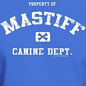 CafePress Canine Dept. Mastiff Dark T Shirt Men's Traditional Fit Dark Casual Tshirt Royal