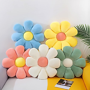 Flower Pillow, Flower Shaped Throw Pillow Flower Floor Pillow Soft Seating Cushion Room Decor Plush Pillow for Bedroom, Sofa, Bed, Reading (15 inch, Pink)