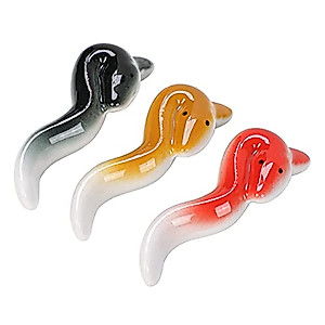 Ciieeo 3pcs Chopsticks Holder Pen Holder Ceramic Chopstick Holders Spoon Rest Calligraphy Brush Rack Fork Rest Chopstick Stand Utensil Rack Spoon Fork Holder Tableware Rest Ceramics Tray