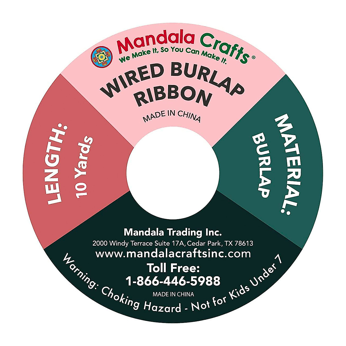 Mandala Crafts Green Burlap Wired Ribbon 2 Inches Wide Jute Ribbons for Crafts - 10 Yds Roll Rustic Burlap Wrap Trim Ribbons for Wreaths Bows Party Decoration