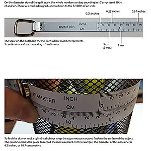 Perfect Pi Diameter Circumference Auto-Brake Tape Measure and Layout Pocket Rule DAL120-1/2-Inch by 12ft / 3.5m