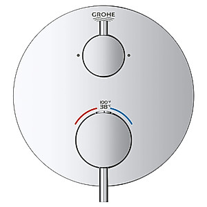 GROHE 24151003 Atrio Dual Function 2-Handle Thermostatic Trim, Starlight Chrome