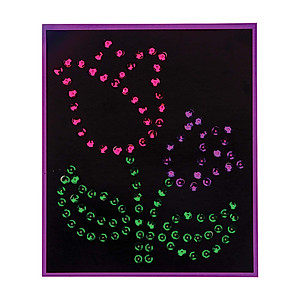 Baker Ross AT386 Flower Sequin Craft Pictures - Pack of 5, for Children to Decorate and Personalise Arts Projects, Ideal Groups, Home Crafting, Class Room Activities