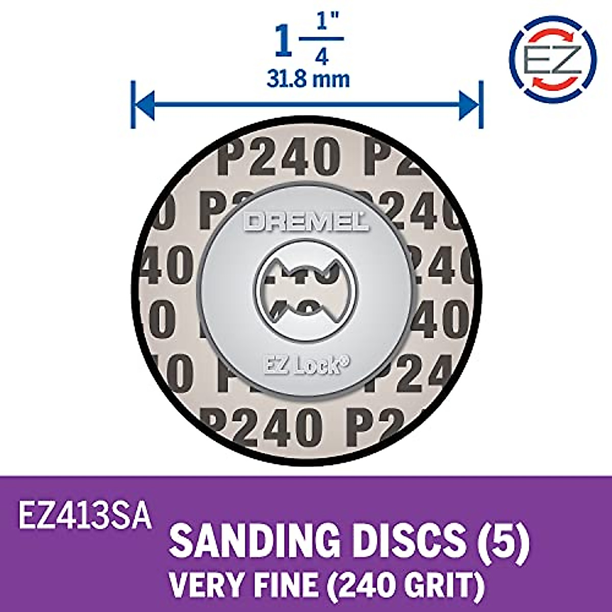 Dremel EZ413SA EZ Lock 240 Grit Sanding Disc