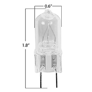 Feit Electric BPQ25/G8/CAN/6 25W Dimmable G8 Halogen Light Bulb, 6-Pack, 3000k warm white (1.8"" h)