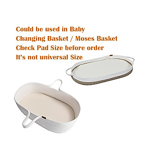 Co Storage Oval Foam Bassinet Mattress Pad with Removable Natural Organic Cotton Cover