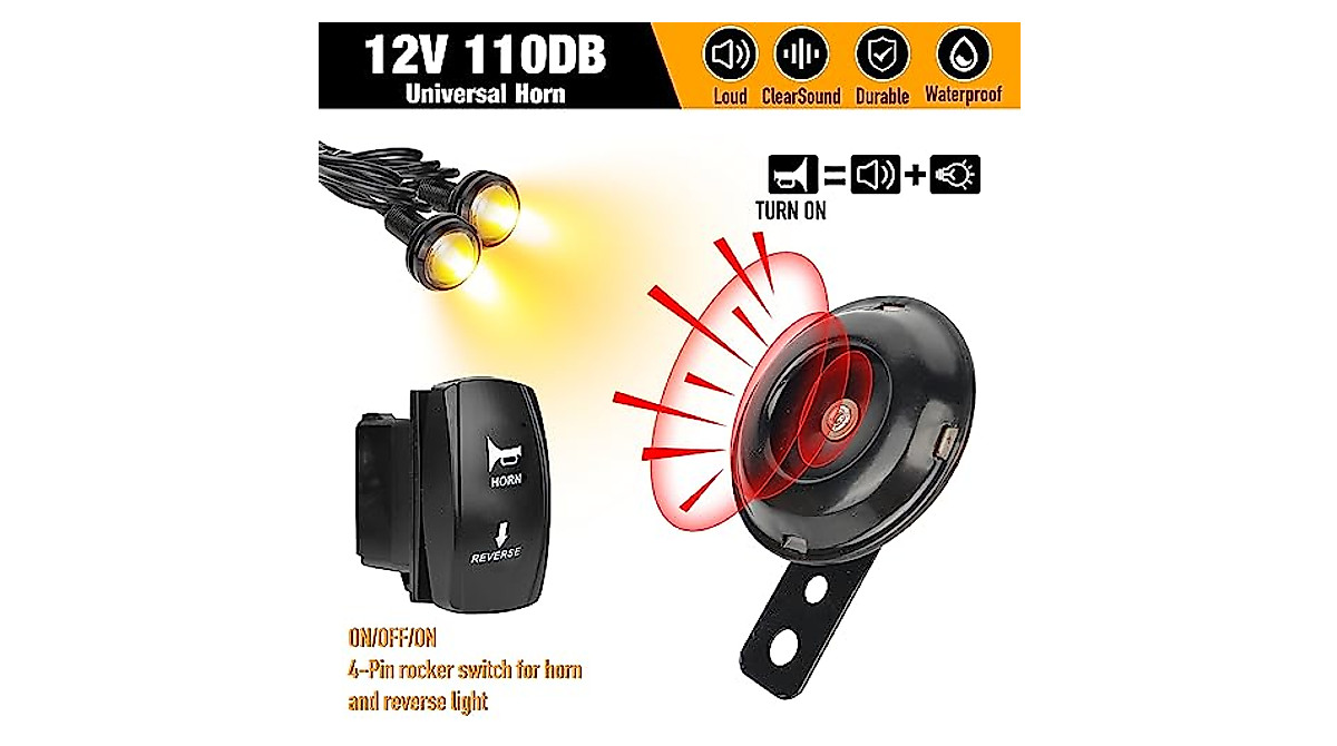 Powerful UTV Horn Kit for Polaris, Can Am & More - Improve Safety