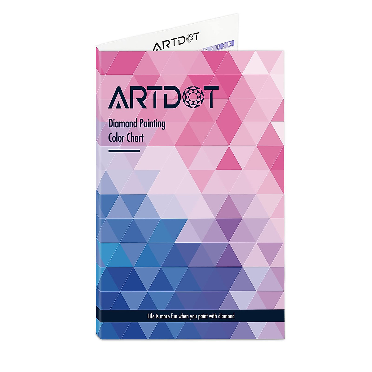 ARTDOT Color Card for Diamond Painting Kits, 5D Diamond Art Reference Tools with DMC Number Matching 445 Colors Diamond Painting Accessories