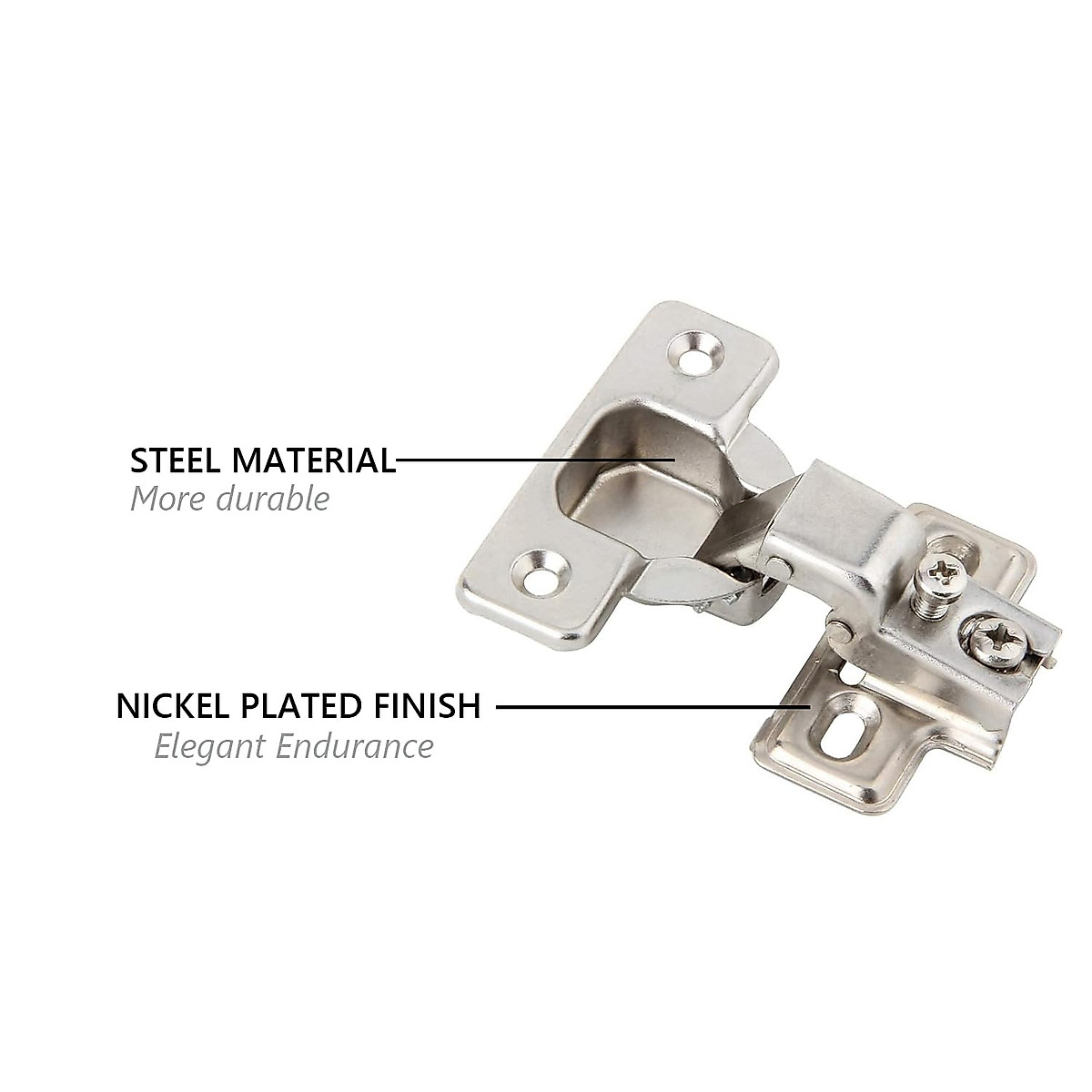 Silverline Face Frame Concealed Euro 105Deg Self Closing Compact Cabinet Hinges (6 Pack)