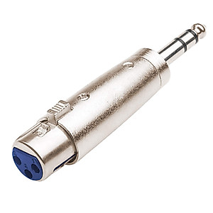 AYECEHI XLR Female to 1/4 TRS Male Stereo Adapter, 2 Pack, Metal Shielded, Positive Locking