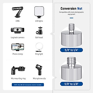 Neewer Microphone Arm Stand, Heavy-Duty Mic Arm Microphone Stand Suspension Scissor Boom Stand with 5/8” to 3/8” & 5/8” to 1/4” Screw and Cable Tie Compatible with Blue Yeti/Snowball/QuadCast (Medium)