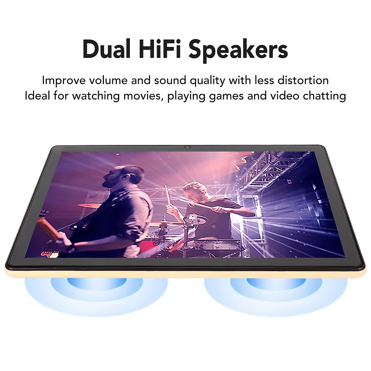 2 in 1 Tablet 10.1 Inch, Android 12 Tablet with Keyboard & Case, Octa Core CPU, 8GB RAM 256GB ROM, 8MP+16MP Dual Camera, FHD Touchscreen, 2.4G/5G WiFi, BT5.0, 4G Calling Tablet (Yellow)