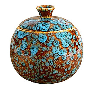 Fruit Fly Jar Trap - Decorative, Effective, Kid and Pet Friendly (Marbled Turquoise)