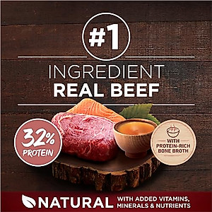 Purina ONE Natural High Protein Dry Dog Food Dry True Instinct with Real Beef and Salmon With Bone Broth and Added Vitamins, Minerals and Nutrients - 27.5 lb. Bag