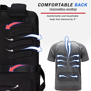 DUTUI 17.3 Inch Laptop Bag Backpack E-Sports Backpack Hard Shell Travel Backpack is Waterproof, Suitable for Travel/Gaming Lovers,Red