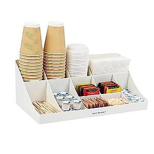 Mind Reader ' Pioneer' Breakroom Organizer 11 Compartment Condiment Holder, White