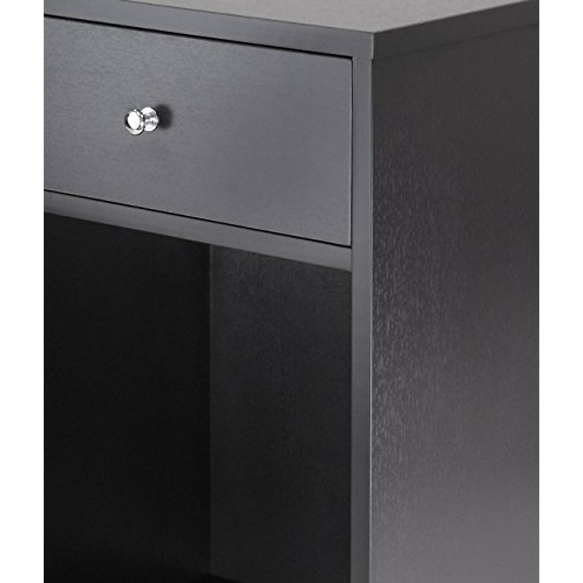 Winsome Squamish 23.82-inch x 15 3/4-inch x 12 1/2-inch Composite Wood Accent Table With 1 Drawer, Black (20914)