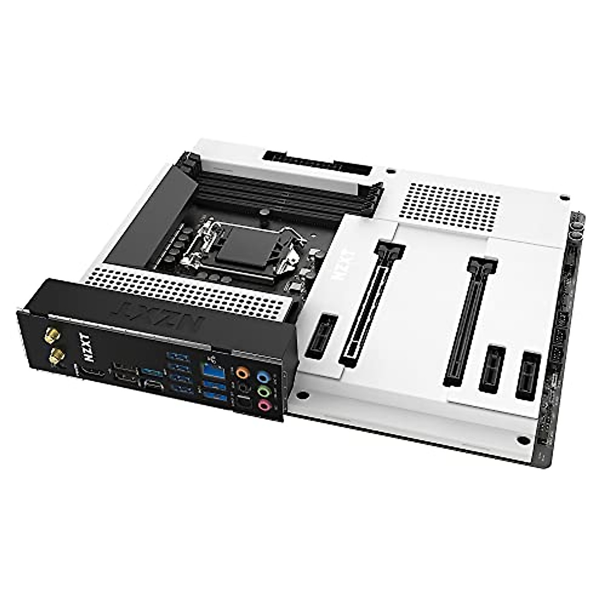 NZXT N7 Z590 - N7-Z59XT-W1 - Intel Z590 chipset (Supports 11th Gen CPUs) - ATX Gaming Motherboard - Integrated I/O Shield - WiFi 6E connectivity - Bluetooth V5.2 - White
