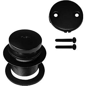 Westbrass 593244-62 White 1-1/2" Tubular Tip Toe Bath Waste Drain Kit, Matte Black, 1 Pack