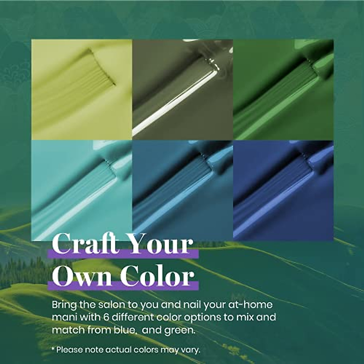 Beetles Green Gel Nail Polish Kit - Olive Green Avocado Gel Polish Set Gel Nail Kit Navy Blue Dark Blue Turquoise Soak Off Nail UV Lamp Nail Gel Kit Nail Art Gifts Box