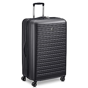 Delsey Paris Adults-Unisex's Hand Luggage, Black, XL (80 cm-109 L) New