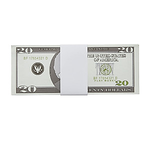 Juvale 300 Pack Money Bands for Cash, Blank Self-Adhesive Currency Straps, Bill Wrappers (White, 7.8x1.2 in)