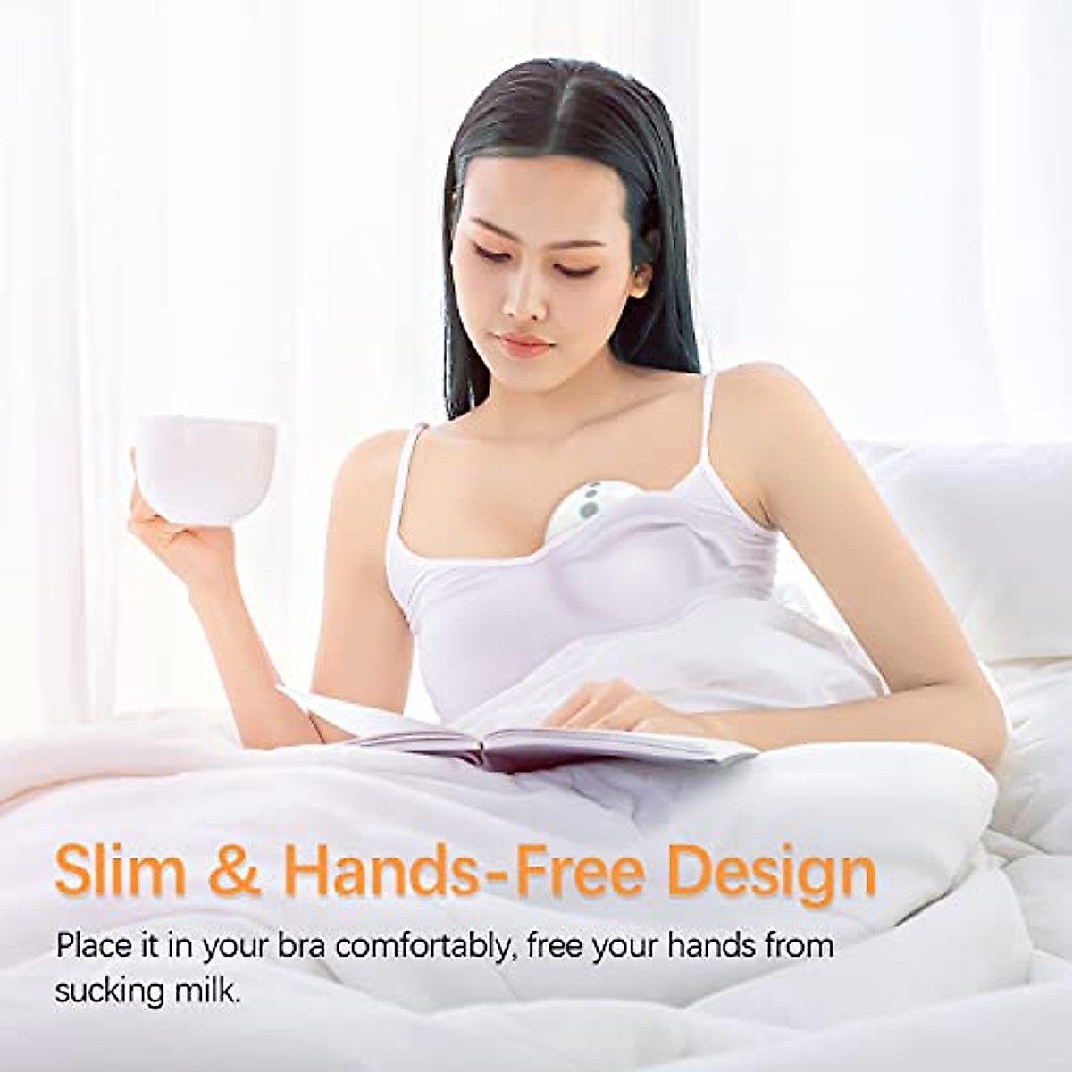 Antsiya Wearable Breast Pump with Cellphone App Control, Hands Free Breast Pump, Low Noise & Painless Electric Breast Pump, Portable Breastfeeding Breast Pump with 4 Modes & 10 Levels, 27MM Flange