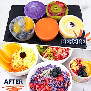 Nostalgia Snow Cone Shaved Ice Machine - Retro Table-Top Slushie Machine - Includes 2 Molds - Aqua