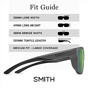 SMITH Barra Sunglasses with ChromaPop Lens Technology – Polarized Performance Sports Active Sunglasses for Watersports, Fishing & More – For Men & Women