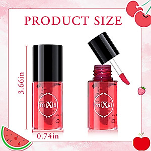 3 Colors Lip Stain Tint Set, Waterproof&Long Lasting Mini Liquid Lipstick Hydrating Moisturizing Lip Cheeks And Eyes,Natural Glossy Korean Lip Tint Stain Easy Application, Non-Stick(1#2#3)