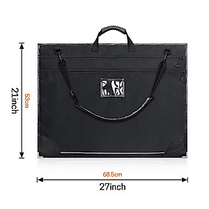 Professional Art Portfolio Bag with Detachable Shoulder Straps, Poster Board Large Storage Bag, Art Portfolio Folder for Artwork for Artists and Students