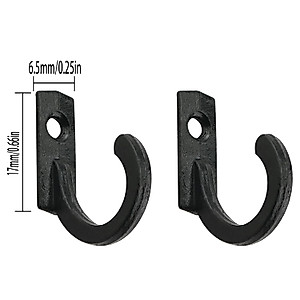 ZZLZX 24PCS Mini Metal Wall Mounted Hooks for Kitchen Hat Keys Scarves Bags Clothes with Black Screws Farmhouse Vintage Handmade