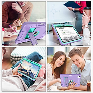 BENTOBEN iPad Air 5/4 Case, 10.9" Tablet Cover with Kickstand, Pencil Holder, Magnetic Closure for Kids, Purple