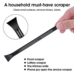 9 Pieces Plastic Scraper Tool Carbon Fiber Multi-Purpose Scraper Scratch Free Cleaning Scraper Tool for Tight Spaces and Gaps, Stickers/Food/Paint Remover Tool