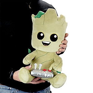 Kidrobot Marvel Guardians of The Galaxy Video Gamer Teen Groot 16 Inch HugMe Shake Action Vibrating Plush
